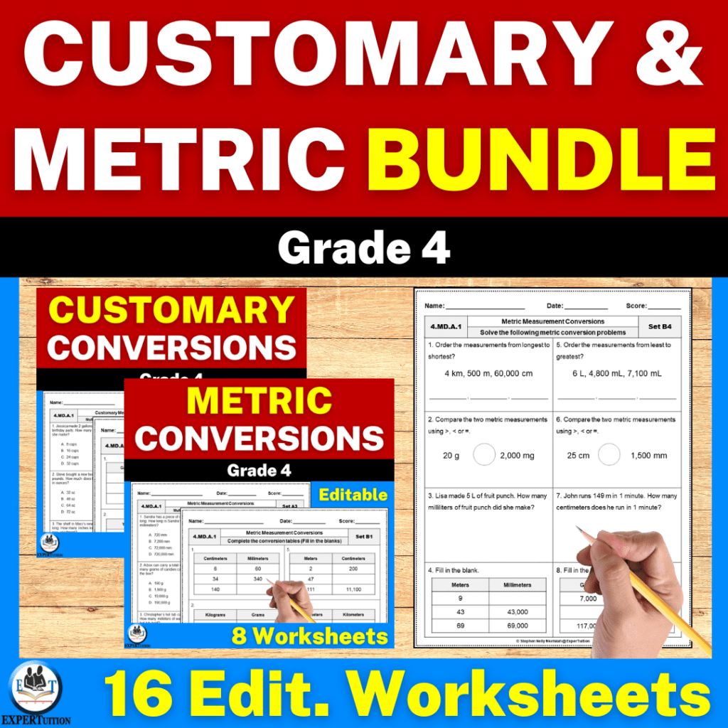 4th Grade Measurement Conversion Worksheets ExperTuition