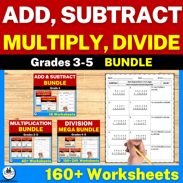 Addition Subtraction Multiplication Division Worksheets ExperTuition Addition Subtraction Multiplication Division Worksheets ExperTuition