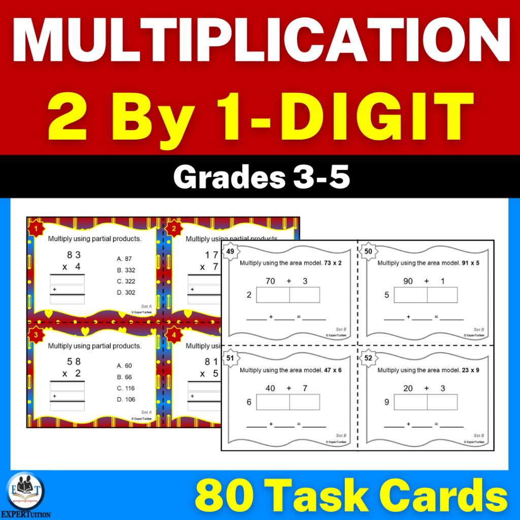 3 Digit by 2 Digit Partial Products Multiplication Worksheets ...