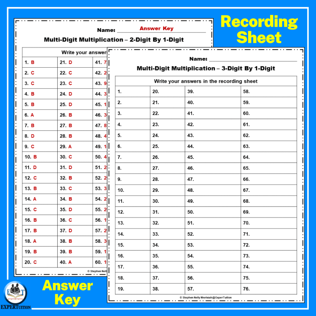 Multi-Digit Multiplication Practice Task Cards Bundle - ExperTuition