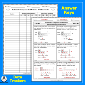 Multiplicative Comparison Word Problems Worksheets Bundle - ExperTuition