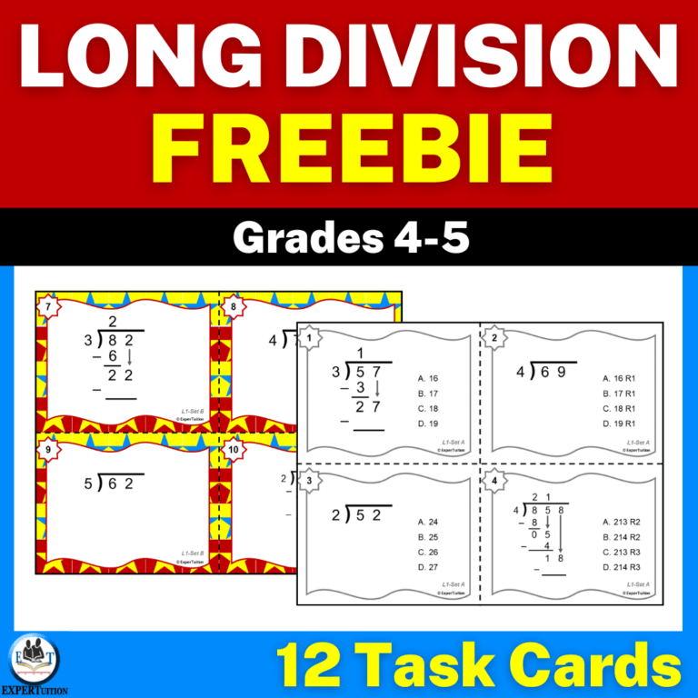 Free Math Worksheets for 3rd, 4th and 5th Graders - ExperTuition