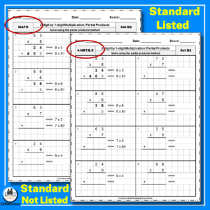 2 Digit by 1 Digit Partial Products Multiplication Worksheets ...