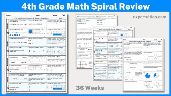 Unlocking Success with 4th Grade Math Spiral Review Worksheets ...