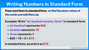 Writing Numbers in Standard, Word, and Expanded Forms - ExperTuition