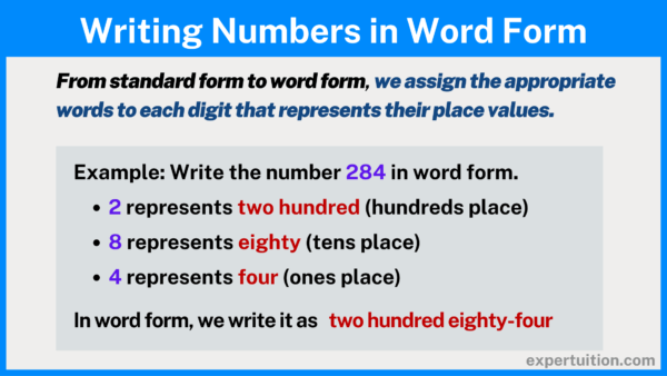 Writing Numbers in Standard, Word, and Expanded Forms - ExperTuition