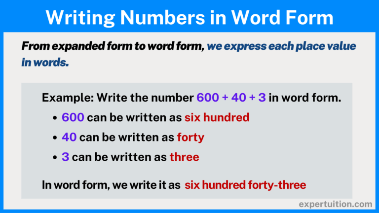 Writing Numbers in Standard, Word, and Expanded Forms - ExperTuition