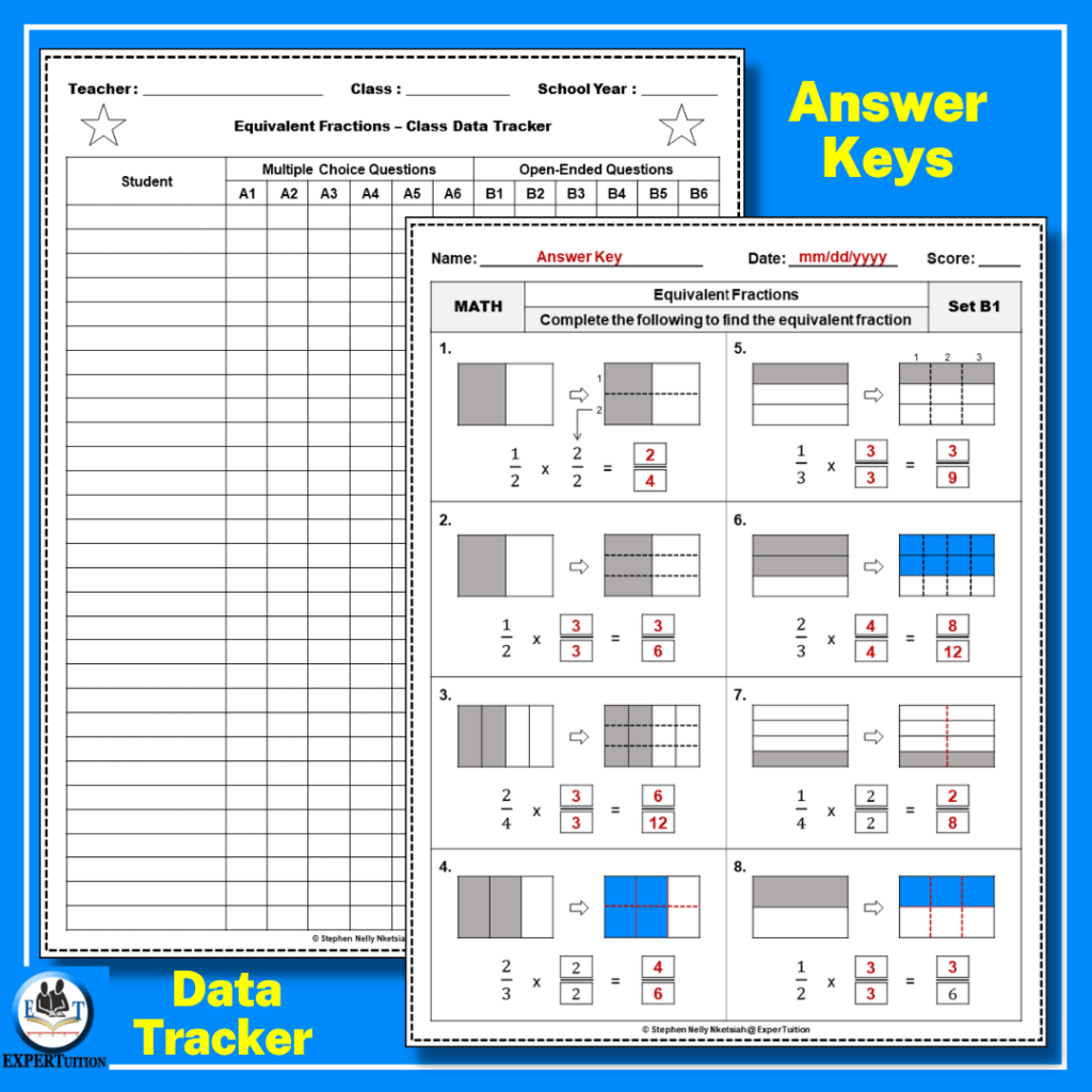 Equivalent Fractions Worksheets Grade 4 - ExperTuition