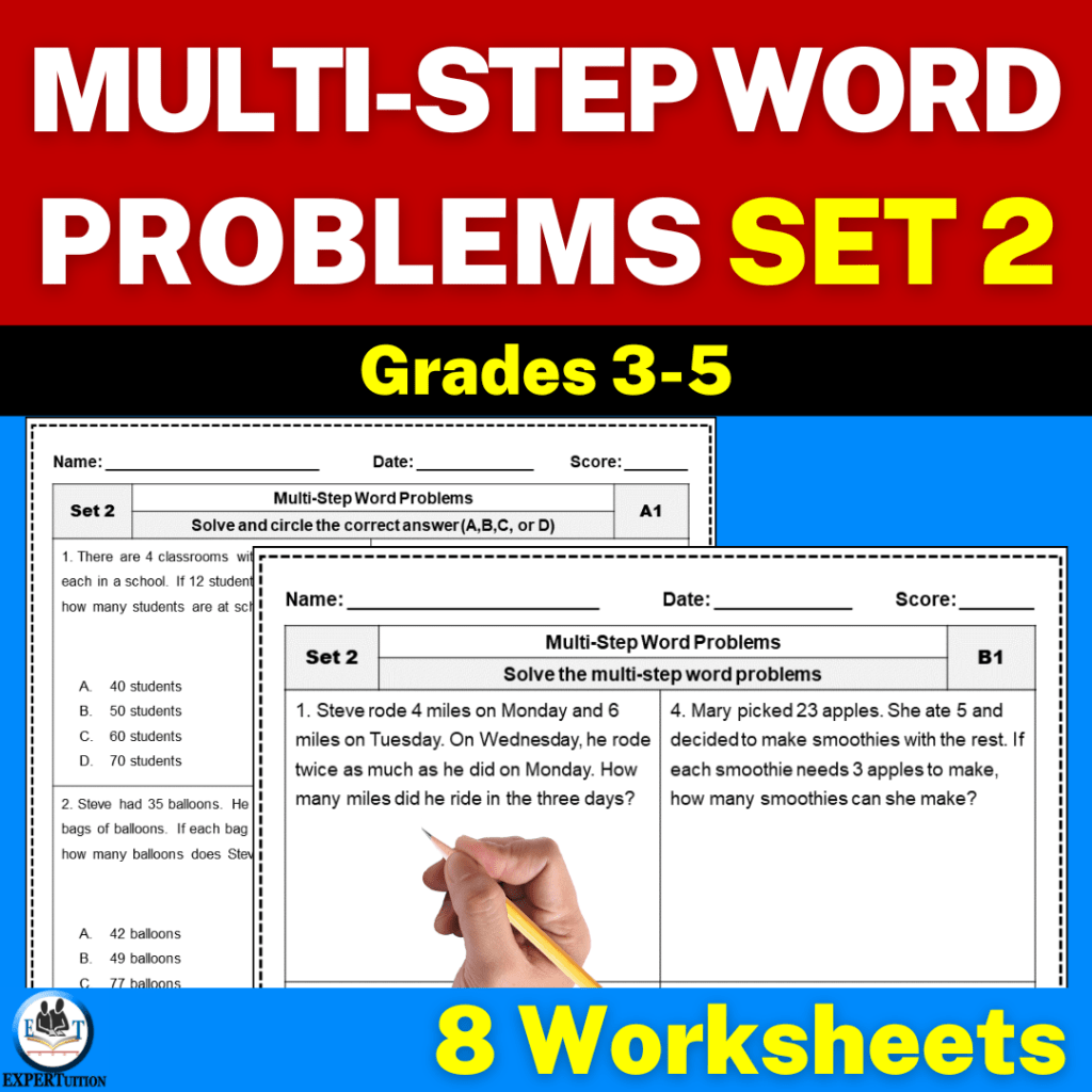 Multiple step Word Problems Worksheets Set 2 ExperTuition multiple-step-word-problems-worksheets-set-2-expertuition