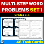 Multi-Step Word Problems Task Cards – Set 1 - ExperTuition