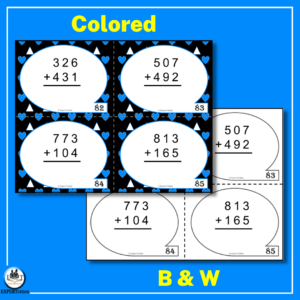 3-Digit Addition Without Regrouping Task Cards - ExperTuition
