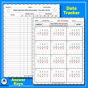 4-Digit Addition & Subtraction With & Without Regrouping Worksheets ...