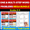Multi-Step Word Problems Task Cards – Set 1 - ExperTuition