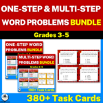 Multi-Step Word Problems Task Cards – Set 1 - ExperTuition