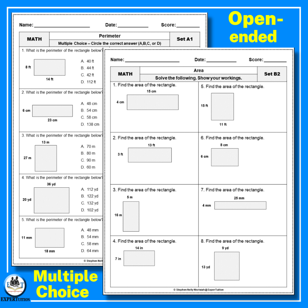 Area and Perimeter Practice Worksheets - ExperTuition