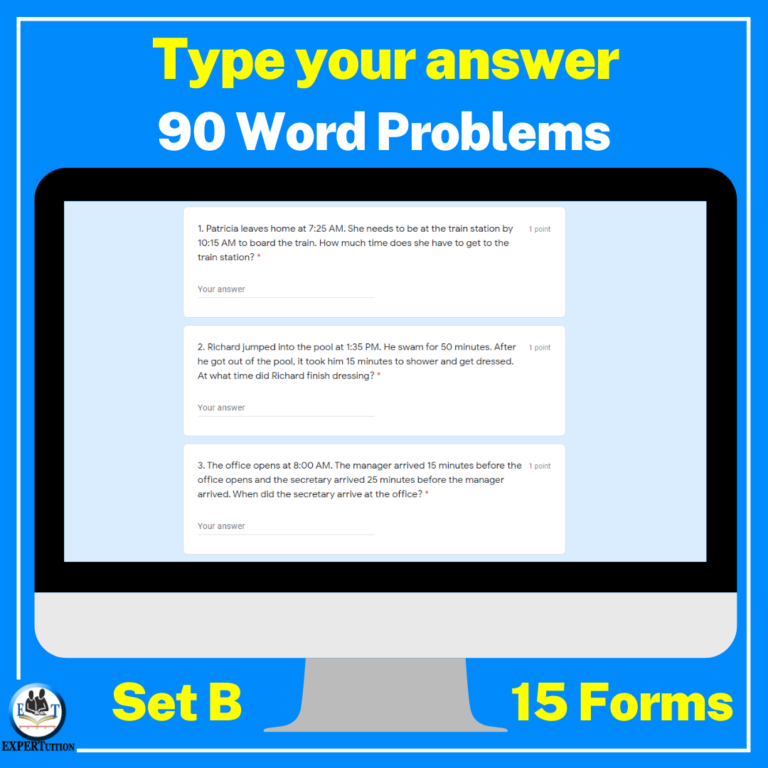 Measurement Word Problems Google Forms™ Bundle - ExperTuition