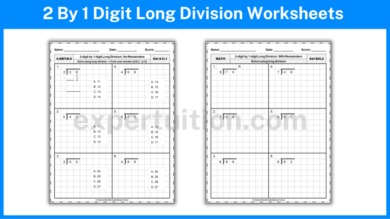 The Long Division Method for Grade 4, Grade 5, and Grade 6 - ExperTuition