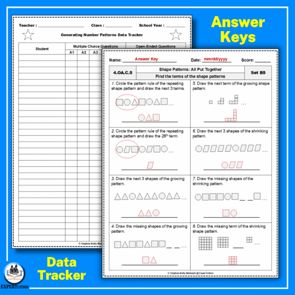 Operations and Algebraic Thinking 4th Grade Worksheets Bundle ...