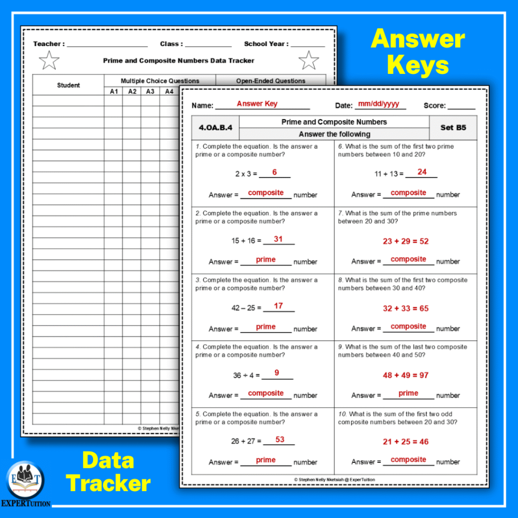 Prime and Composite Numbers Worksheets - ExperTuition